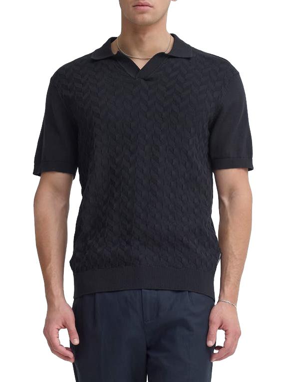 CASUAL FRIDAY dyrvik textured cotton knit polo
